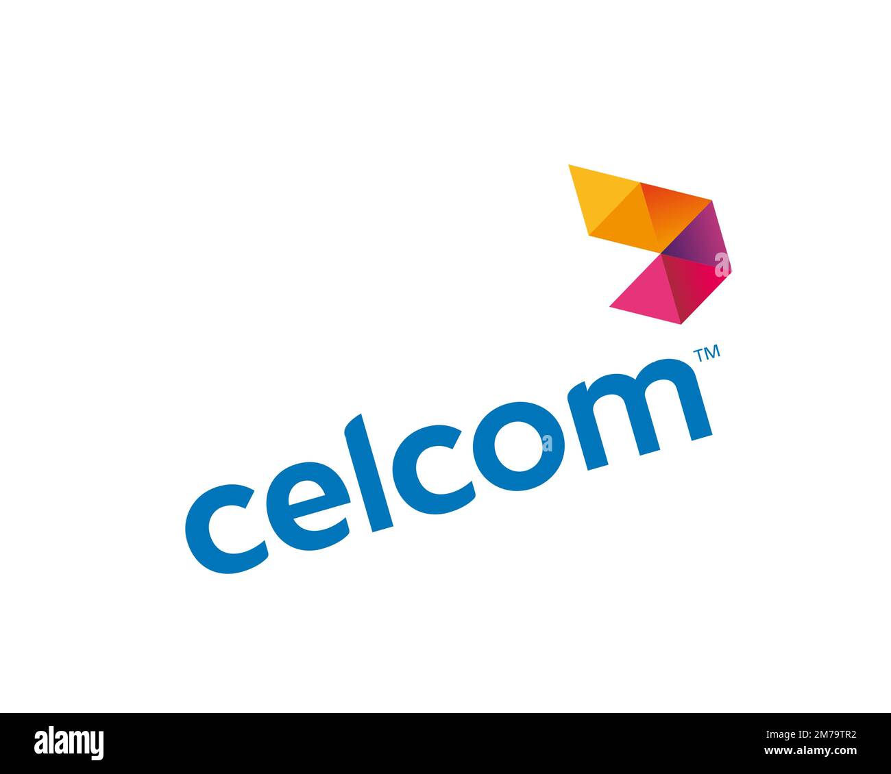 Celcom, rotated logo, white background Stock Photo - Alamy