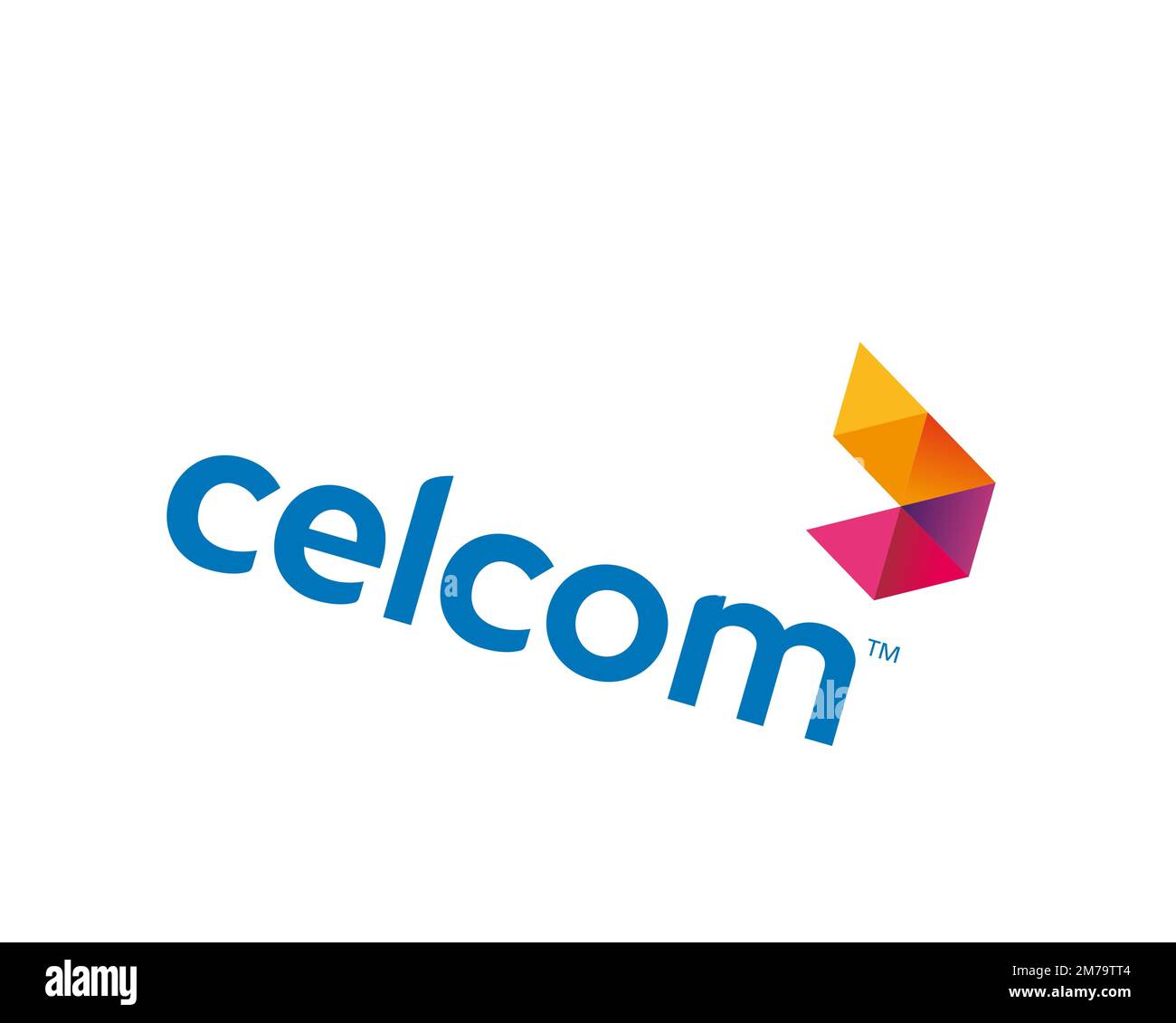 Celcom, rotated logo, white background B Stock Photo - Alamy