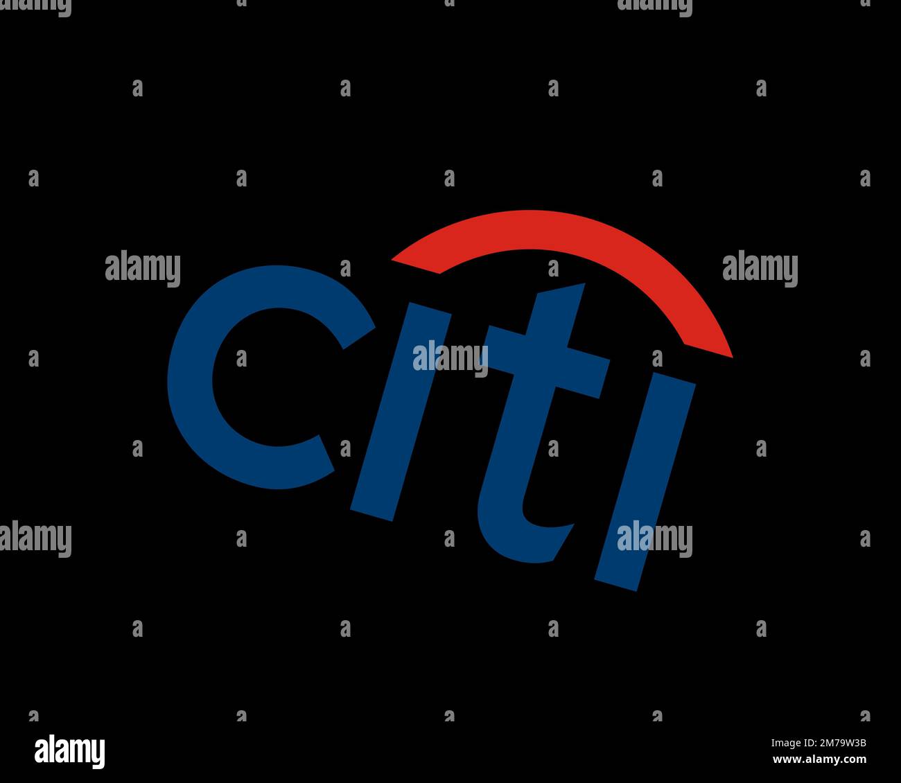 Citigroup, rotated logo, black background B Stock Photo - Alamy