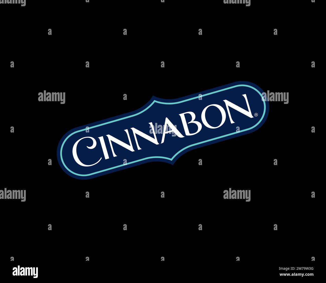Cinnabon, rotated logo, black background Stock Photo - Alamy