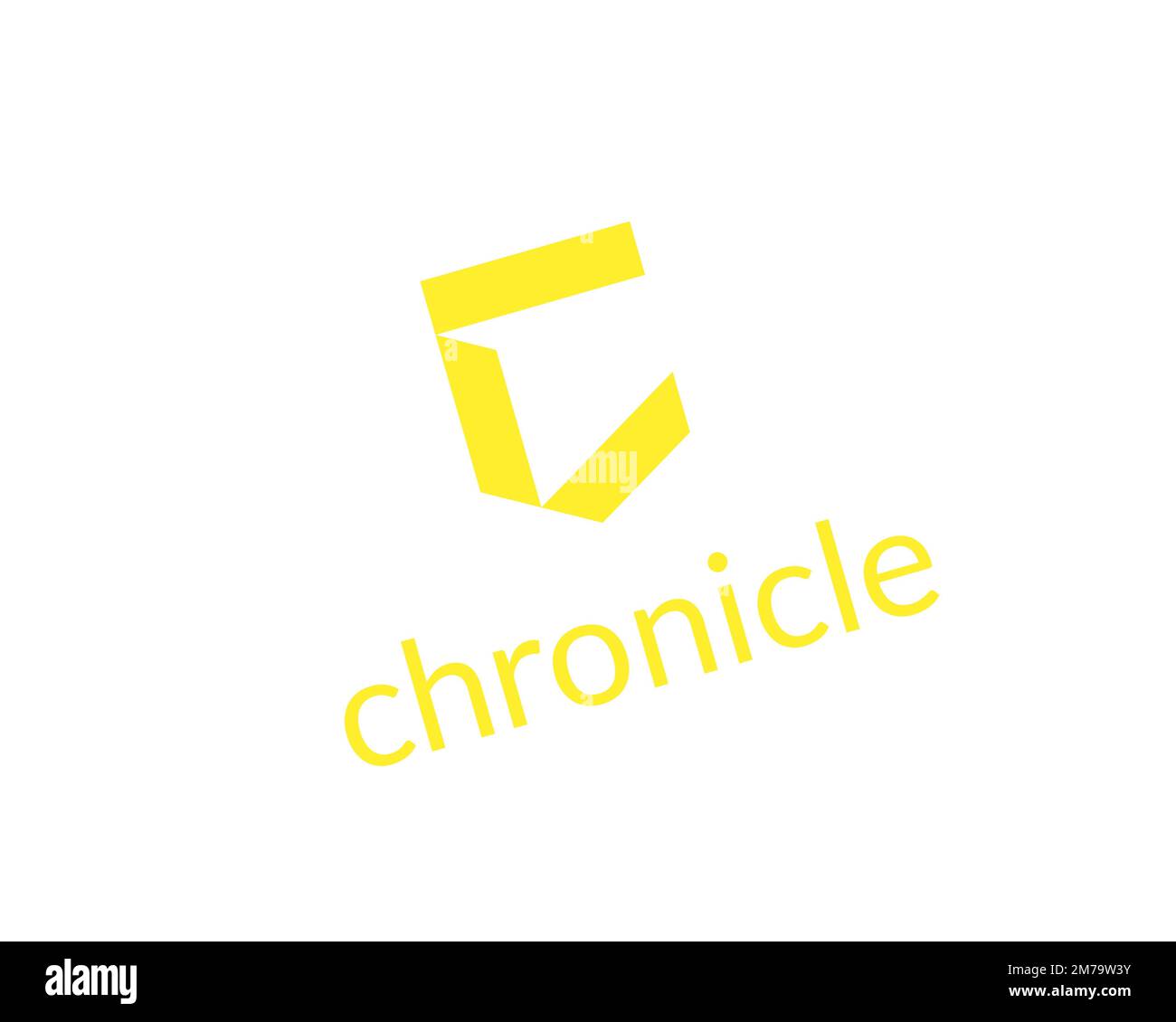 Chronicle company, rotated logo, white background Stock Photo - Alamy