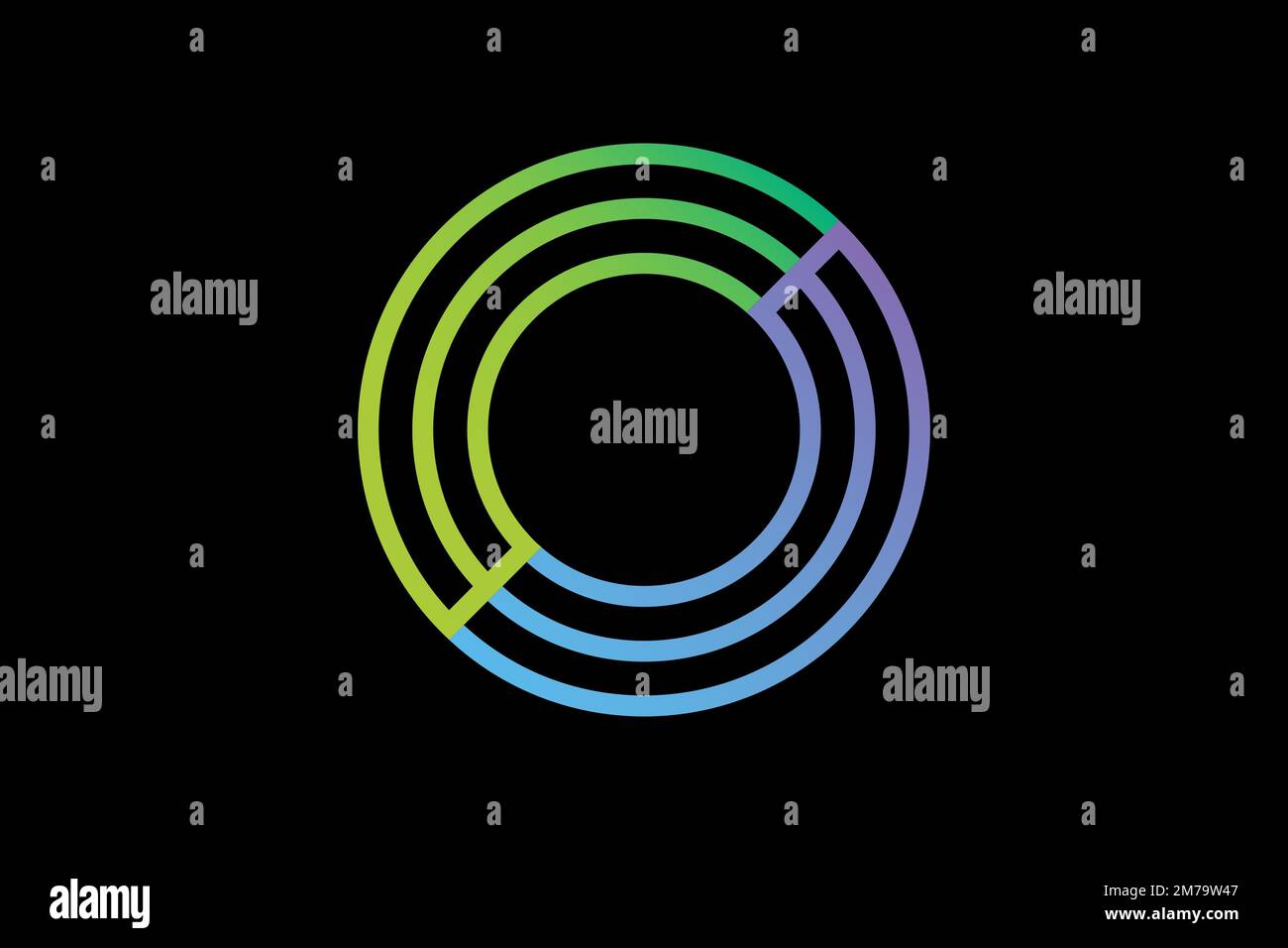 Circle company, Logo, Black background Stock Photo - Alamy