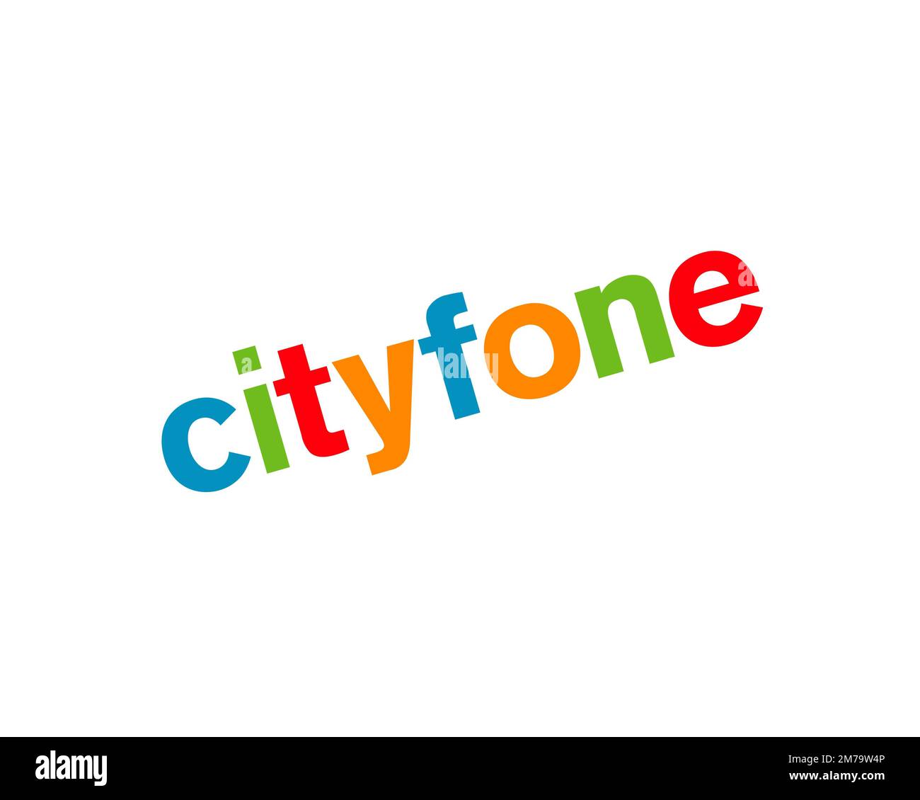 Cityfone, rotated logo, white background Stock Photo - Alamy
