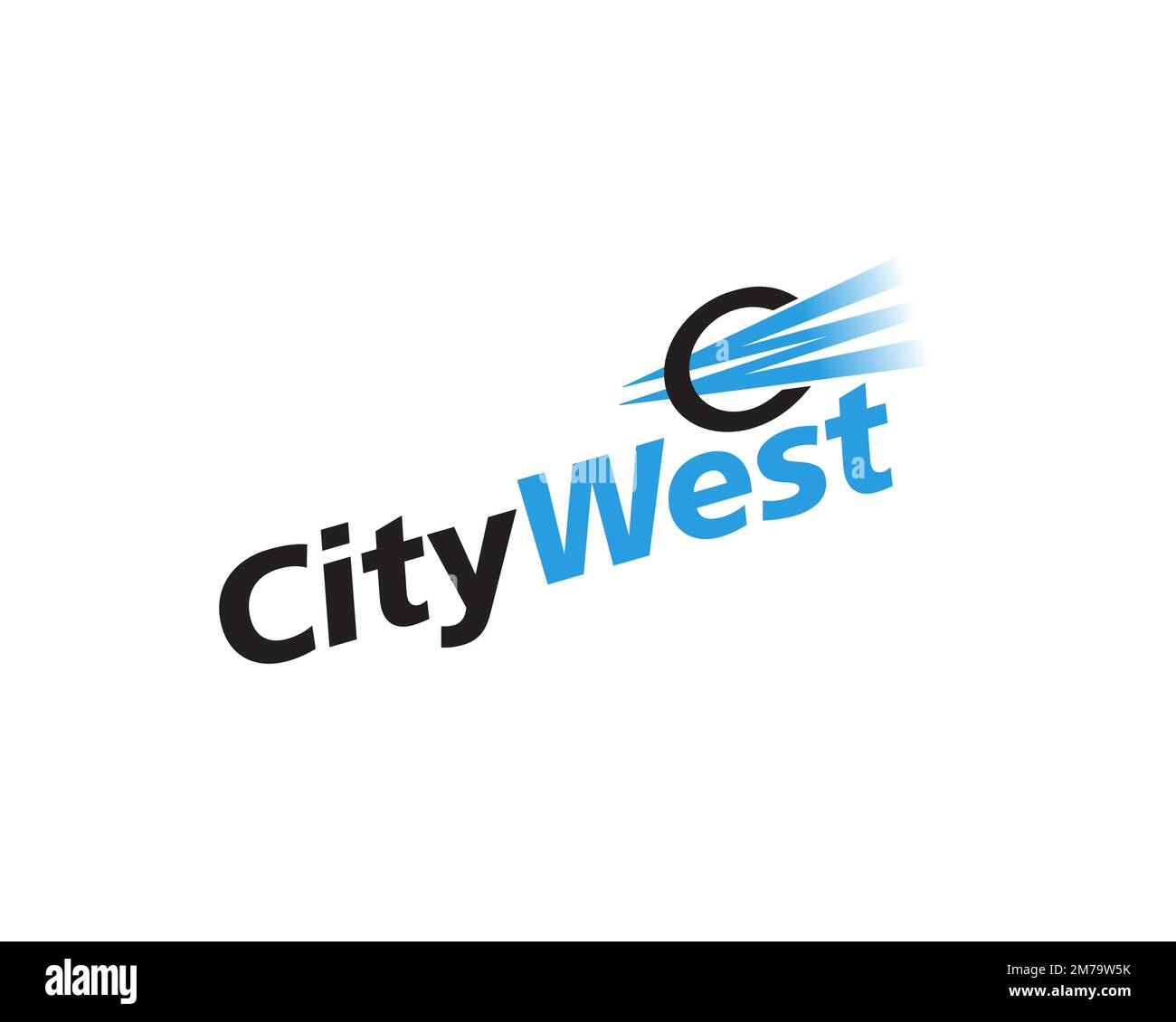 CityWest, rotated logo, white background Stock Photo - Alamy