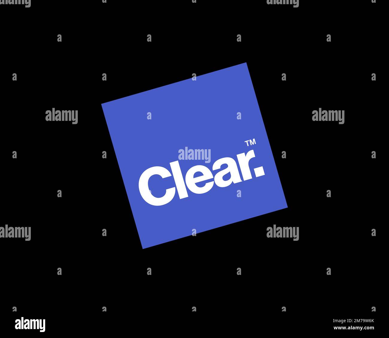 Clear Networks, Rotated Logo, Black Background Stock Photo - Alamy