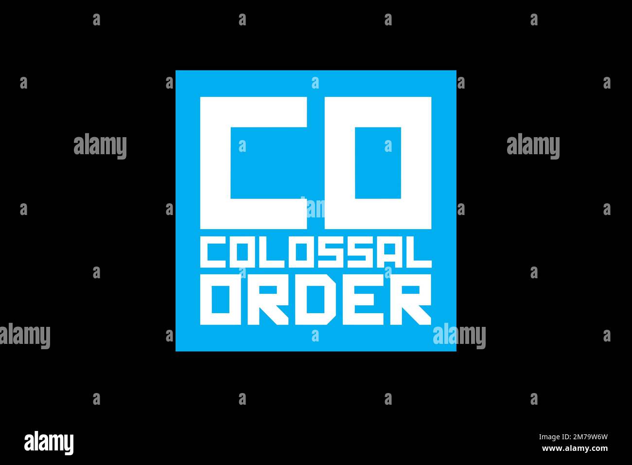 Colossal Order company, Logo, Black background Stock Photo - Alamy