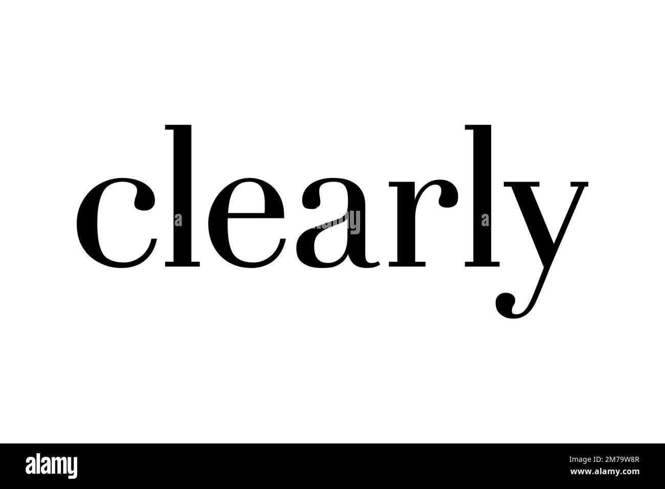 Clearly, Logo, White background Stock Photo - Alamy