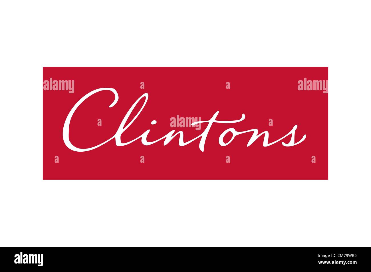 Clintons, Logo, White background Stock Photo - Alamy