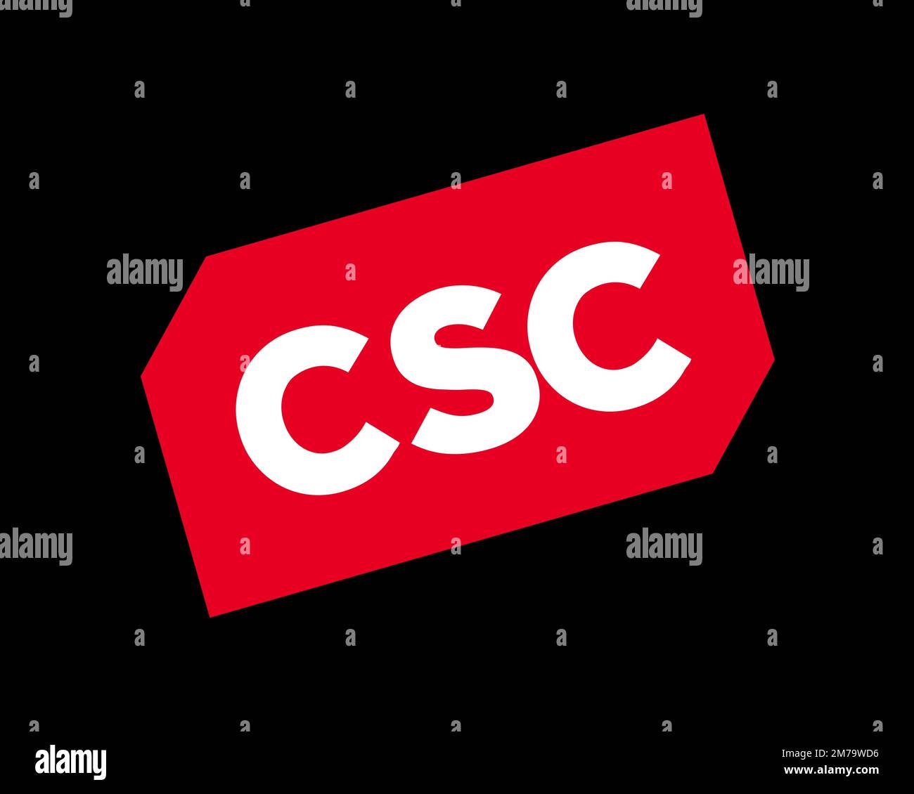 Computer Sciences Corporation, rotated logo, black background Stock ...