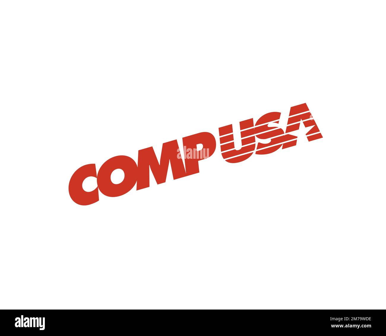 CompUSA, rotated logo, white background Stock Photo - Alamy