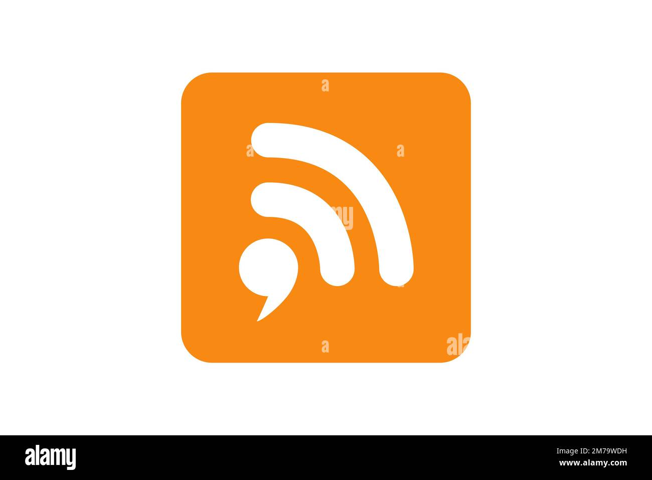 CommaFeed, Logo, White background Stock Photo - Alamy