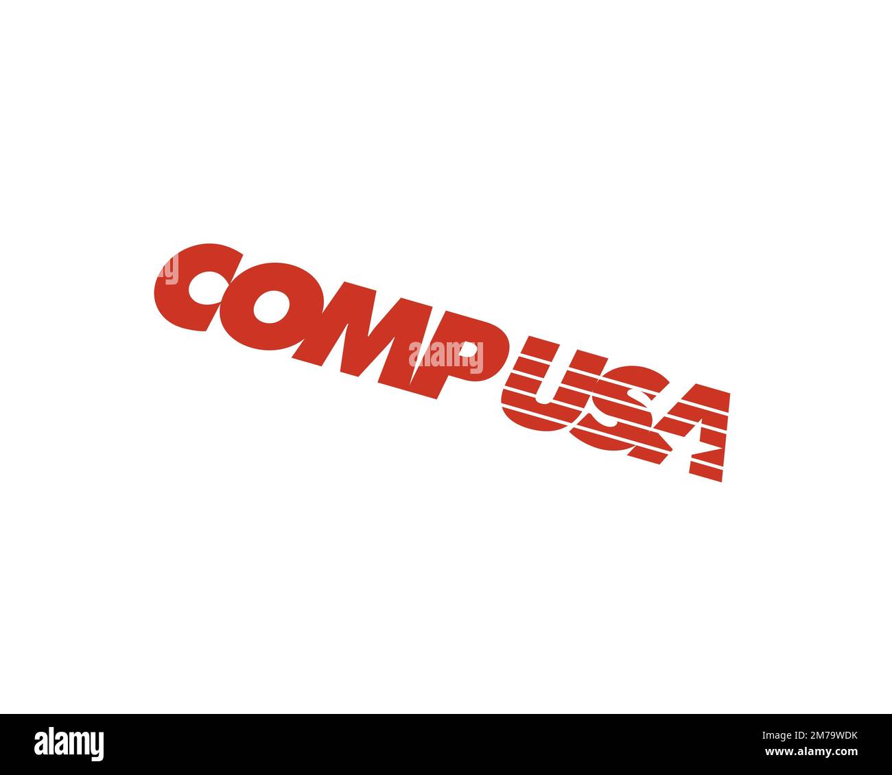 CompUSA, rotated logo, white background B Stock Photo - Alamy