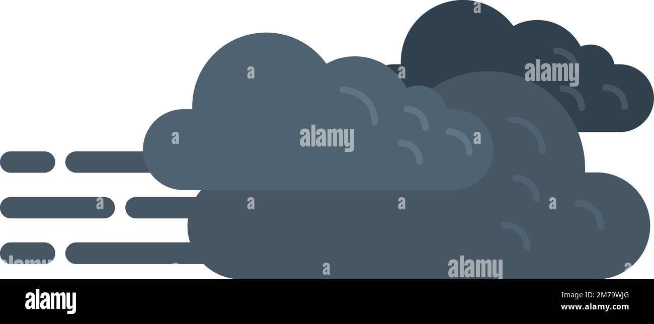 Cloudy icon flat vector. Weather cloud. Forecast storm isolated Stock ...