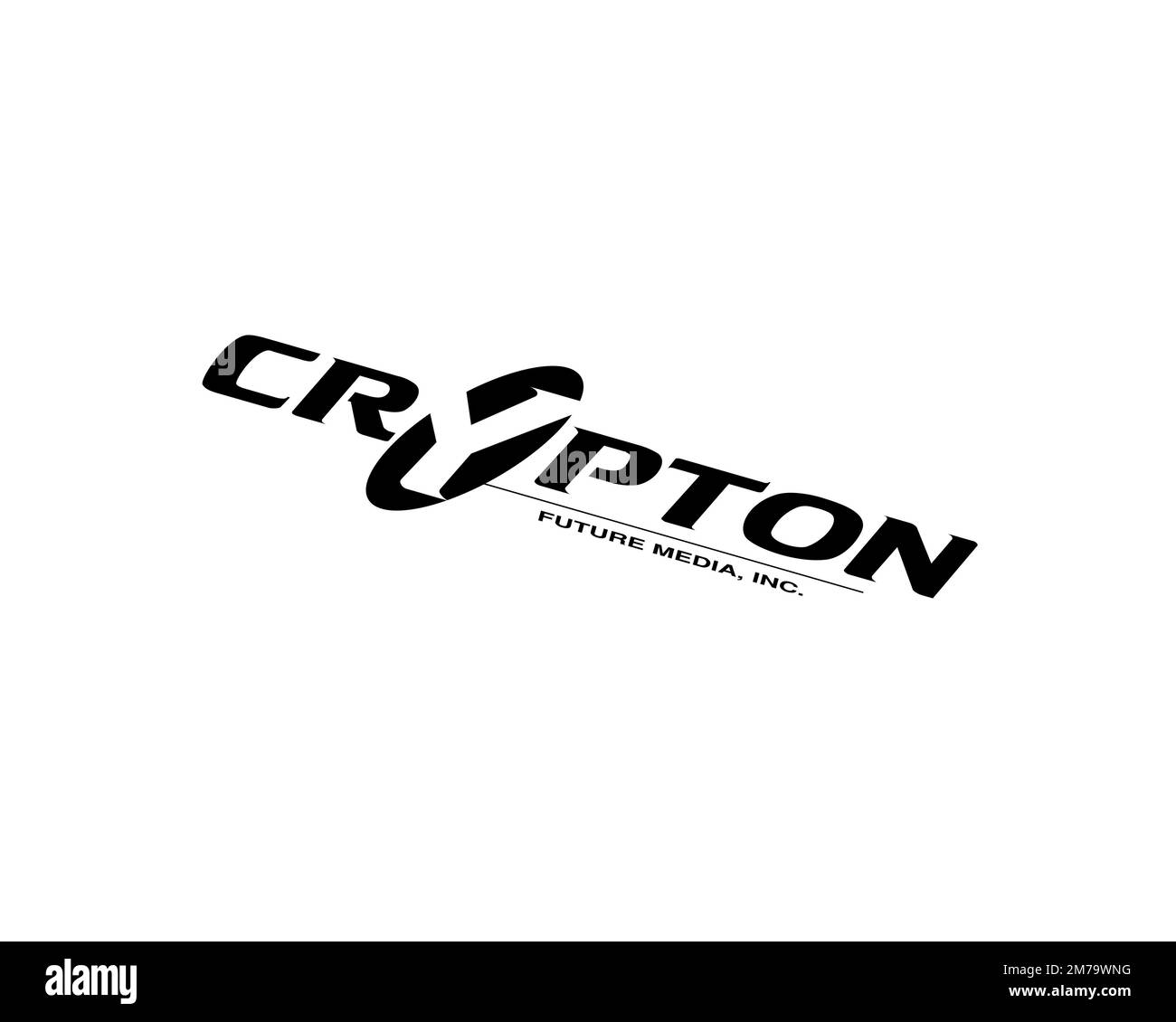 Crypton Future Media, Rotated Logo, White Background B Stock Photo - Alamy