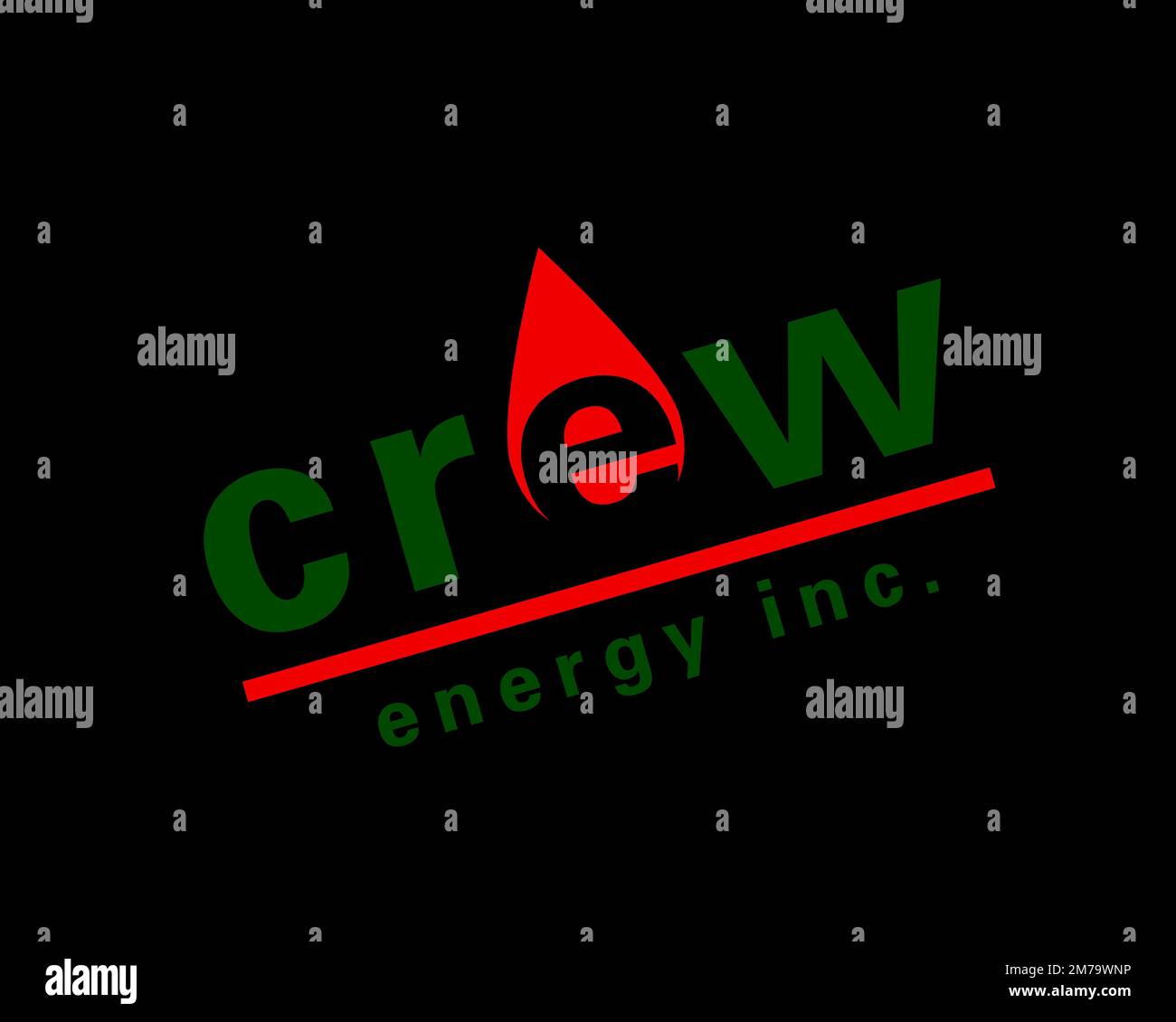 Crew Energy, rotated logo, black background Stock Photo - Alamy
