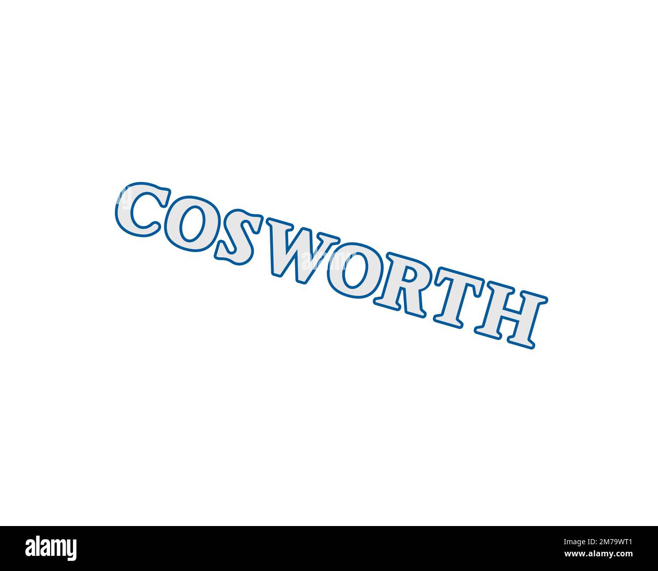 Cosworth, rotated logo, white background B Stock Photo - Alamy
