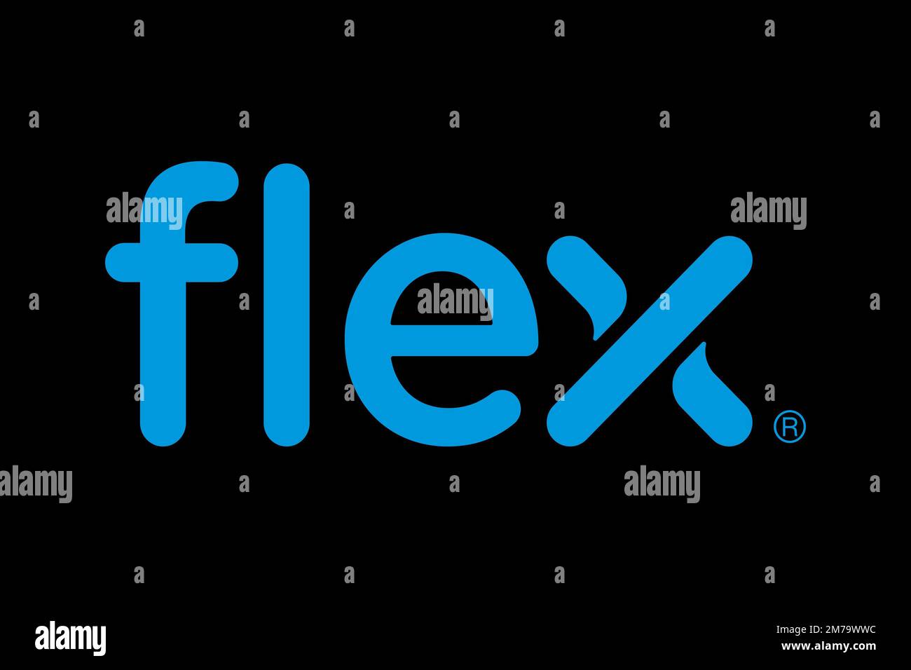Flex company, Logo, Black background Stock Photo - Alamy