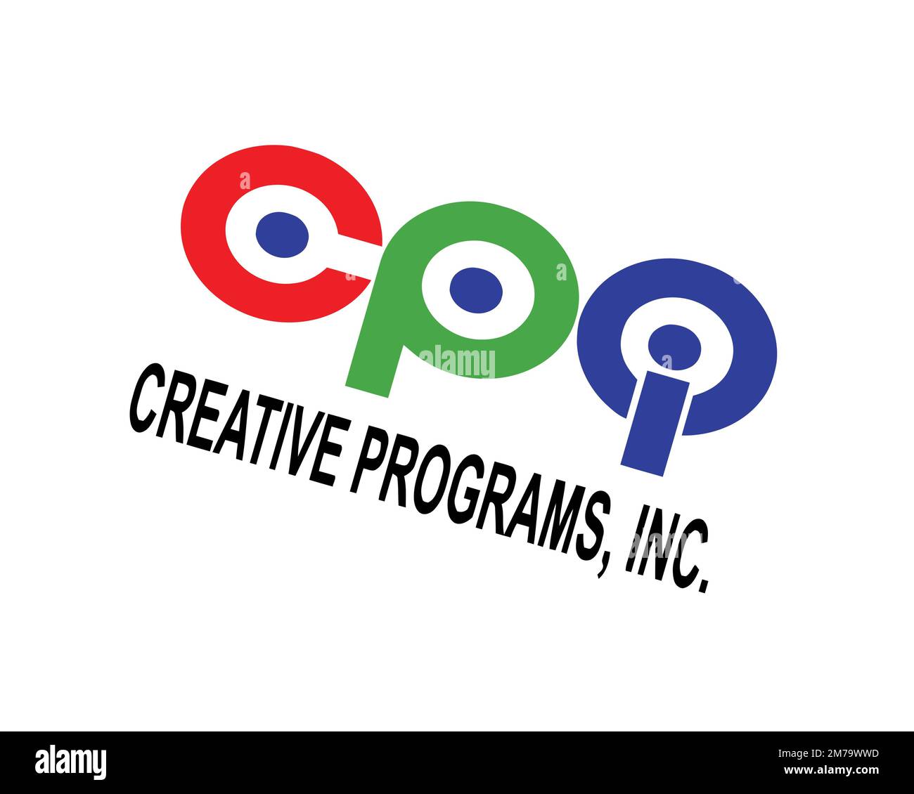 Creative Programs, rotated logo, white background B Stock Photo - Alamy