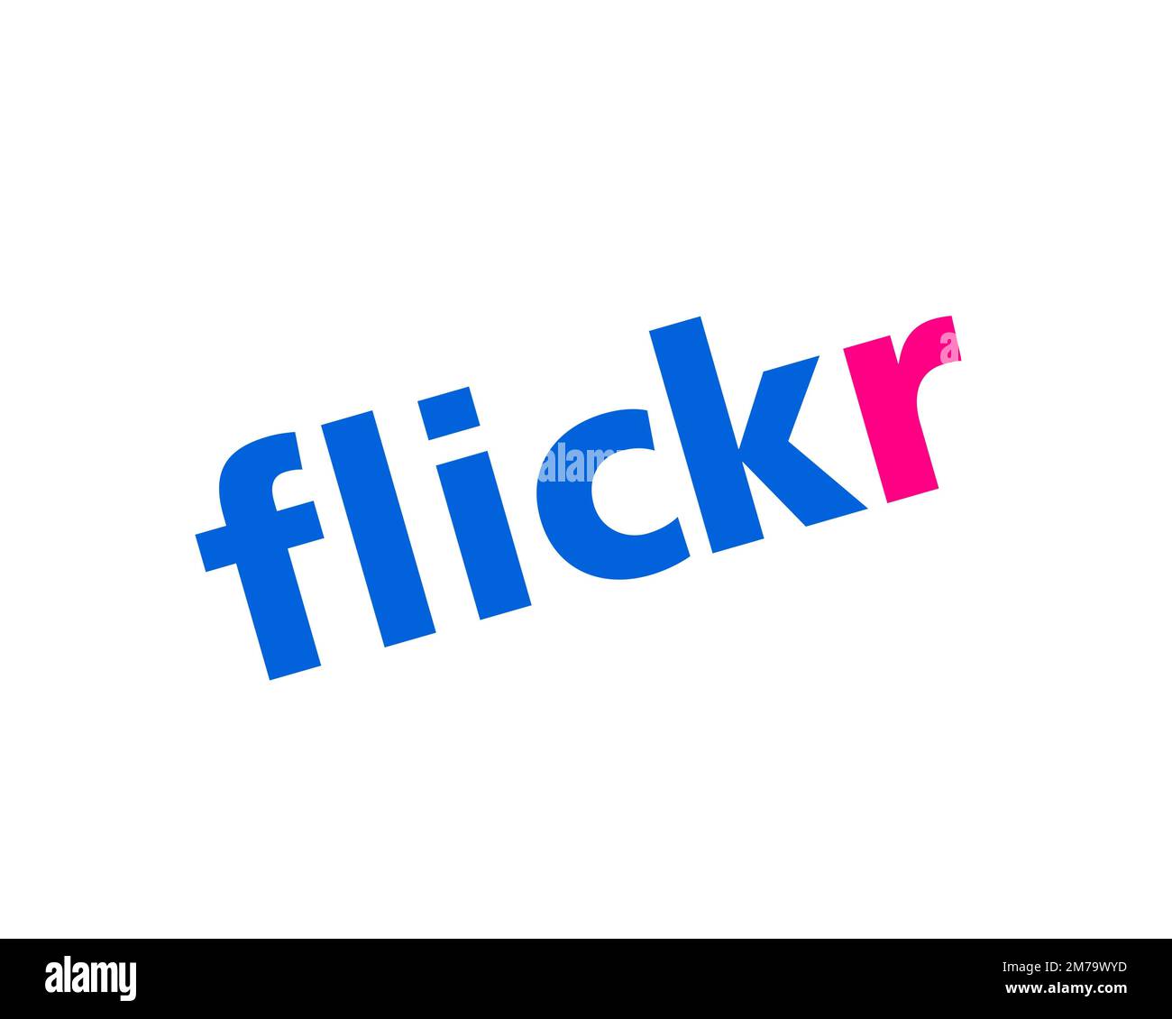 Flickr, rotated logo, white background Stock Photo - Alamy