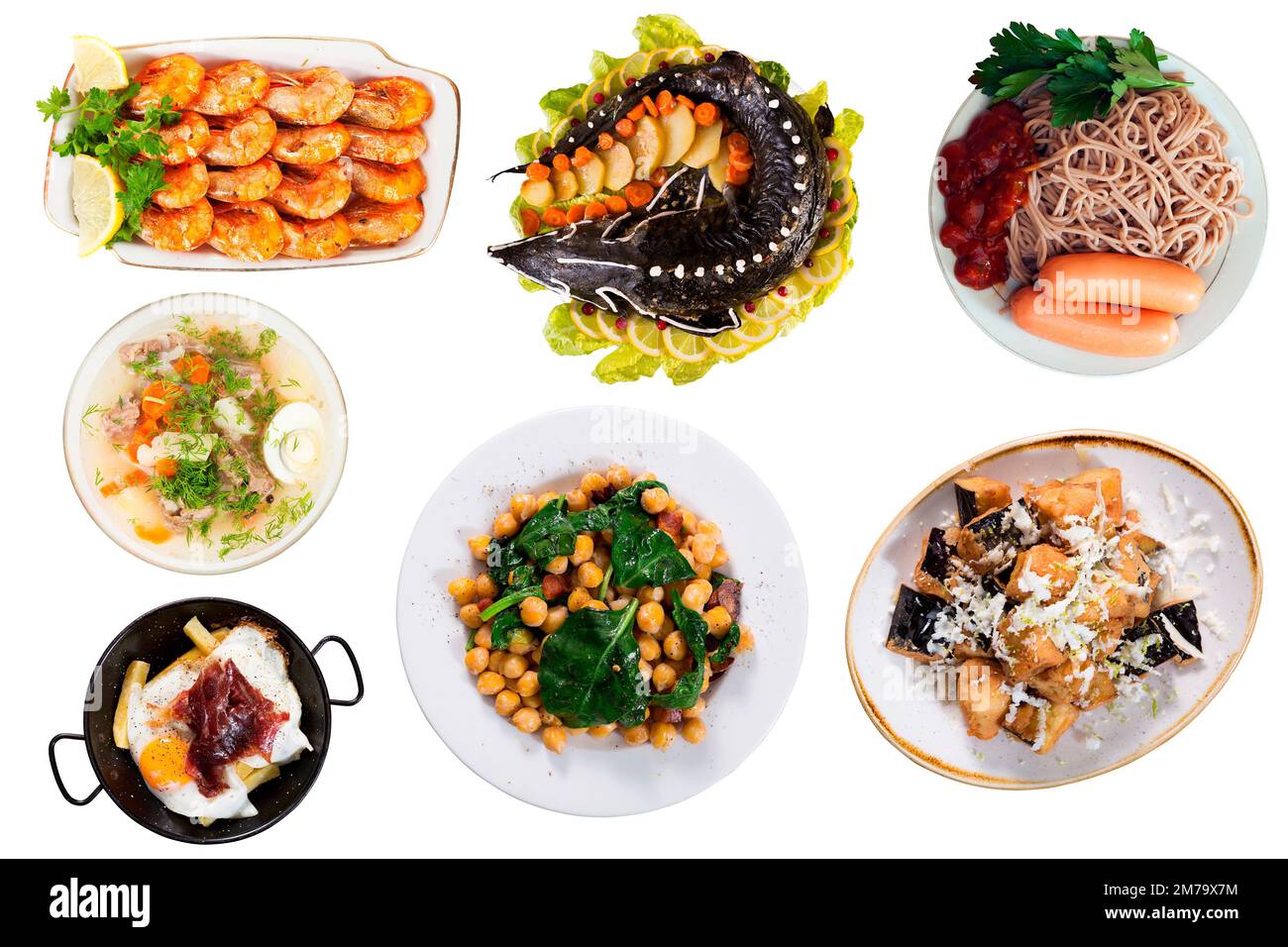 Set ingredients cooking dishes Cut Out Stock Images & Pictures - Alamy