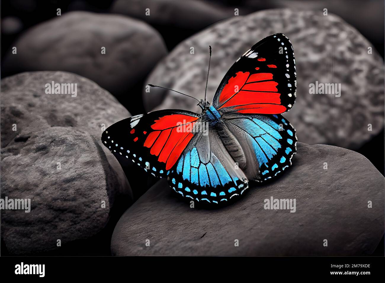 Black and white butterfly image hi-res stock photography and images - Alamy