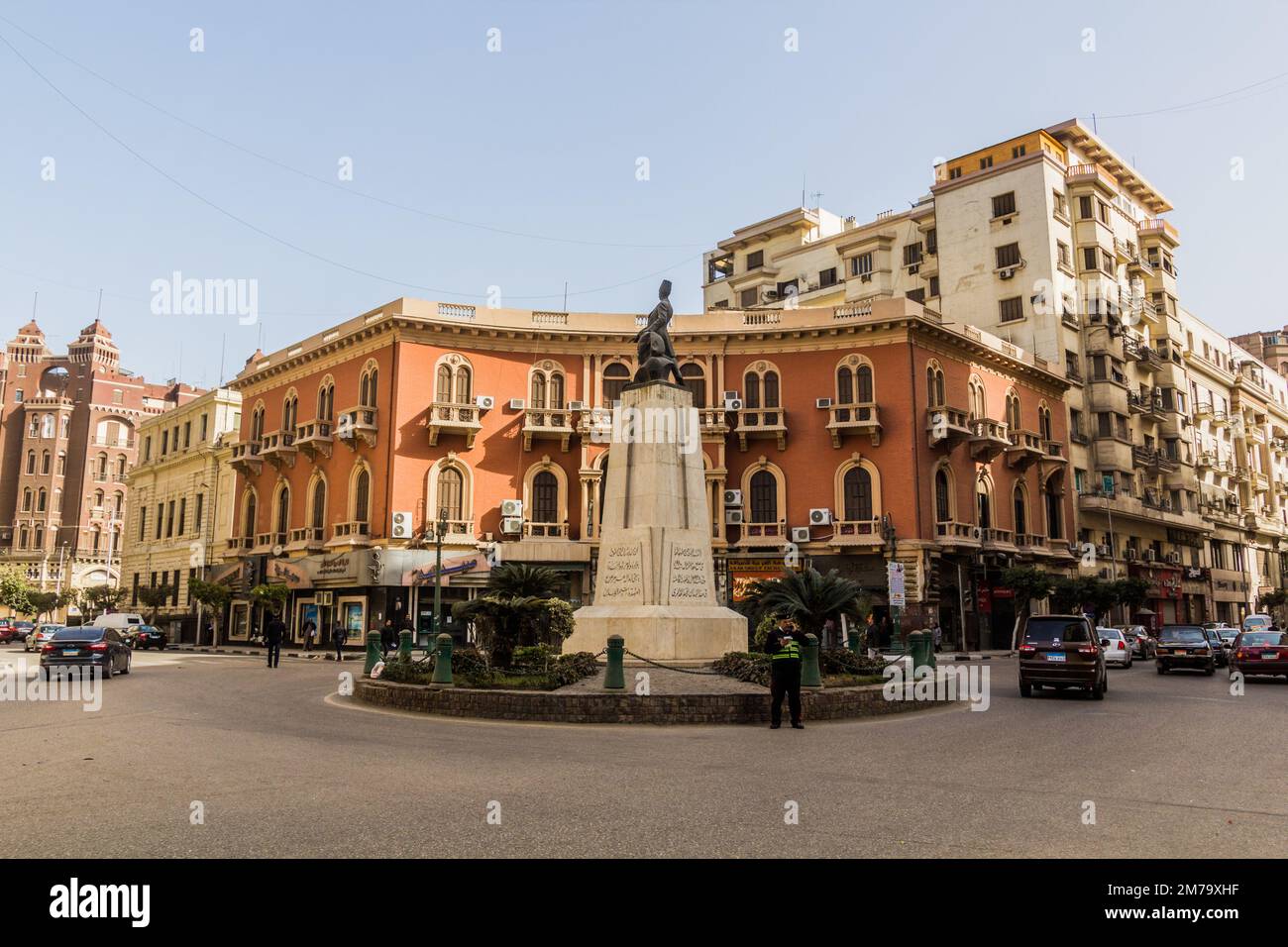 CAIRO, EGYPT - JANUARY 27, 2019: View of Mustafa Kamal Square in Cairo ...