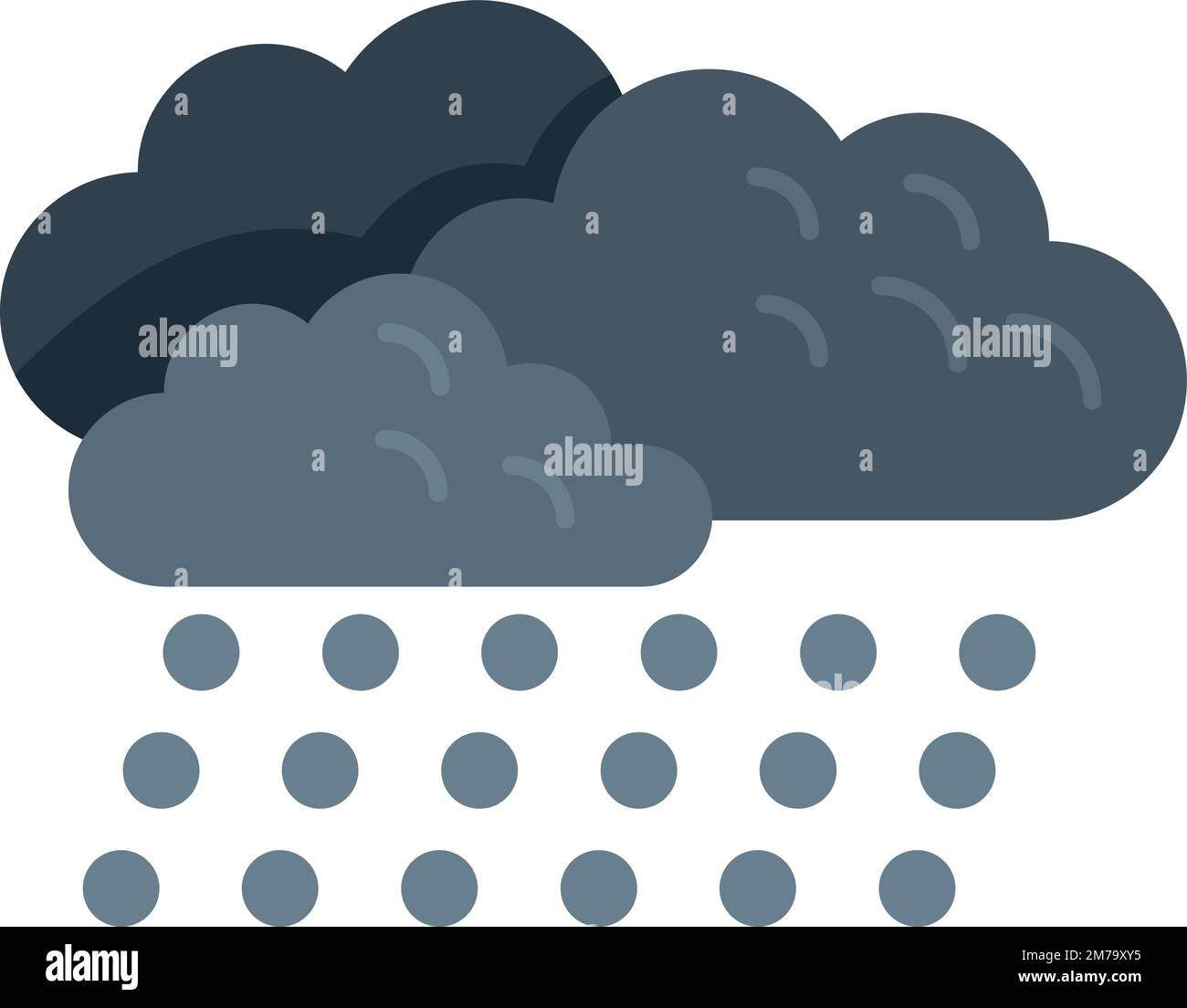 Drop rain cloud icon flat vector. Cloudy forecast. Meteo rainy isolated ...