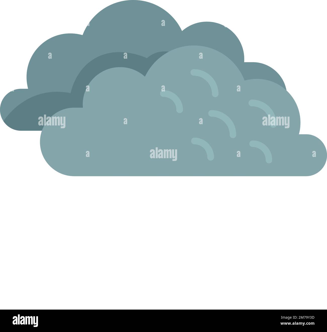 Morning storm icon flat vector. Cloud rain. Sky day isolated Stock ...