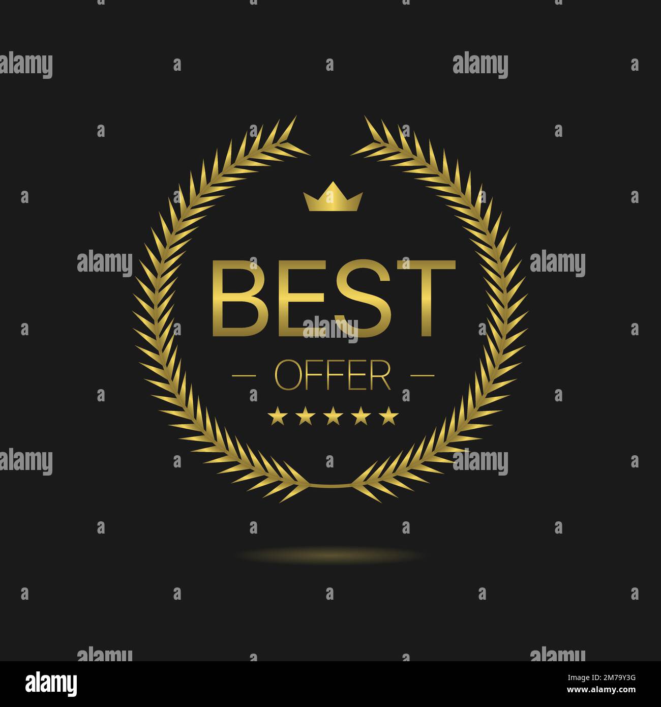 Best offer golden laurel wreath vector label Stock Vector Image & Art ...
