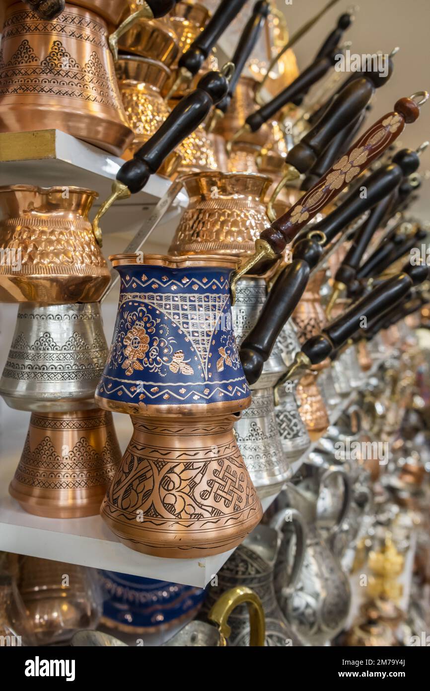 Coppersmith Bazaar of Gaziantep, Turkey Stock Photo - Alamy
