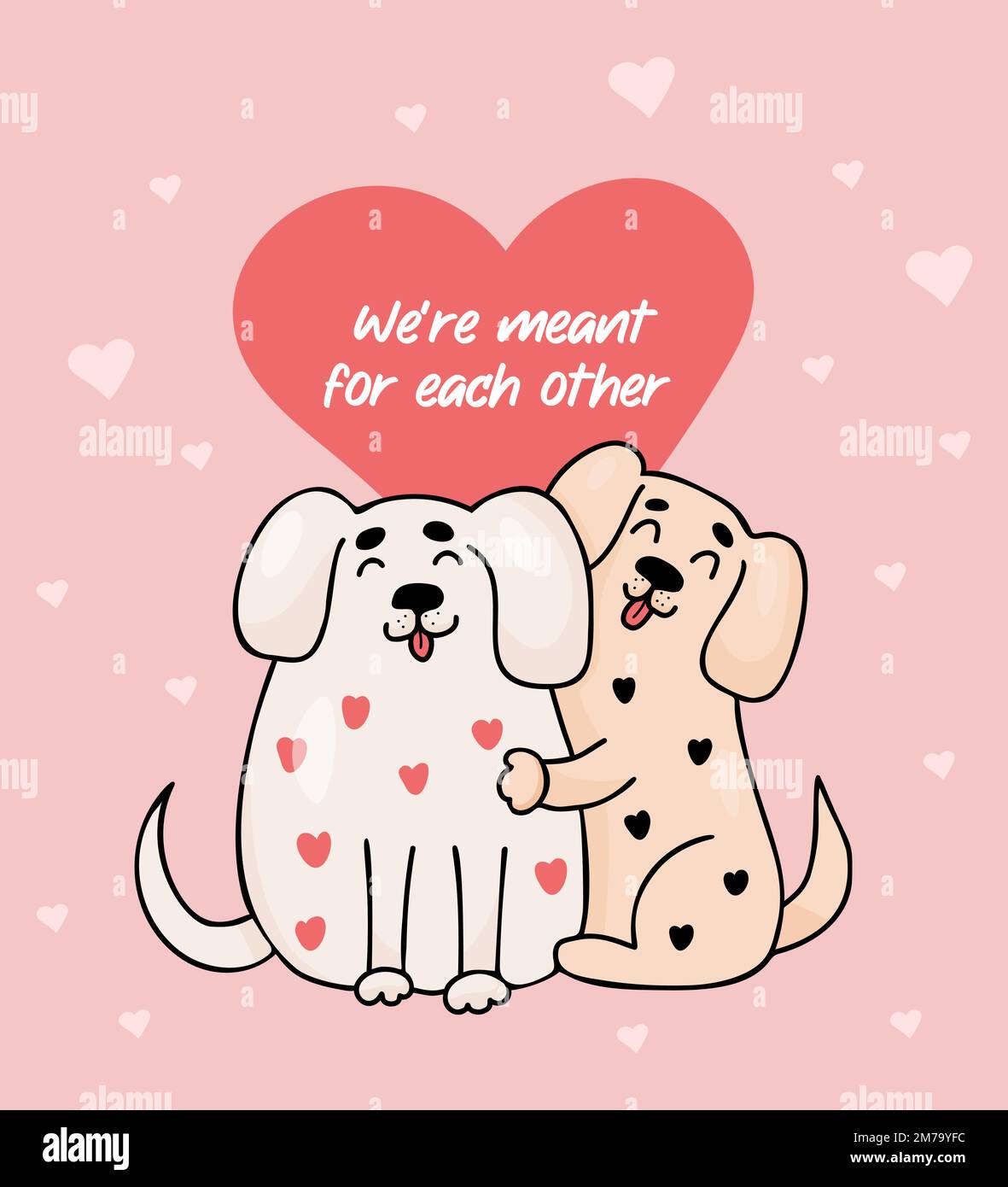 Two dogs hugging other Stock Vector Images - Alamy