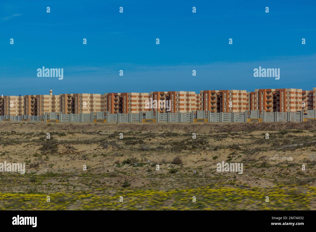 Modern houses of the New Mansoura city in the Nile delta, Egypt Stock ...