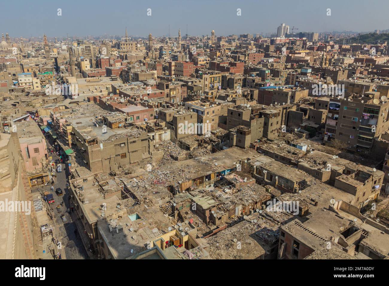 Aerial view of roofs in Cairo, Egypt Stock Photo - Alamy