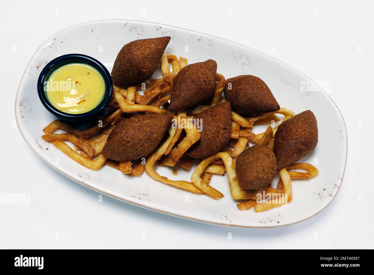 lamb kibbeh or kebbeh, popular middle eastern arabic snack in mezze ...