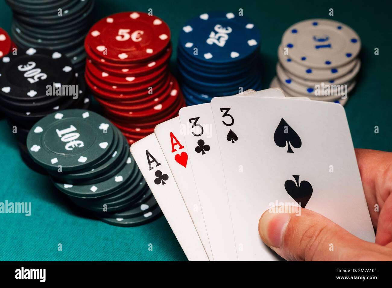 Poker hands set hi-res stock photography and images - Alamy