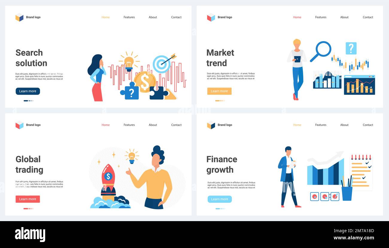 Global trade and market trends, business search for financial growth ...