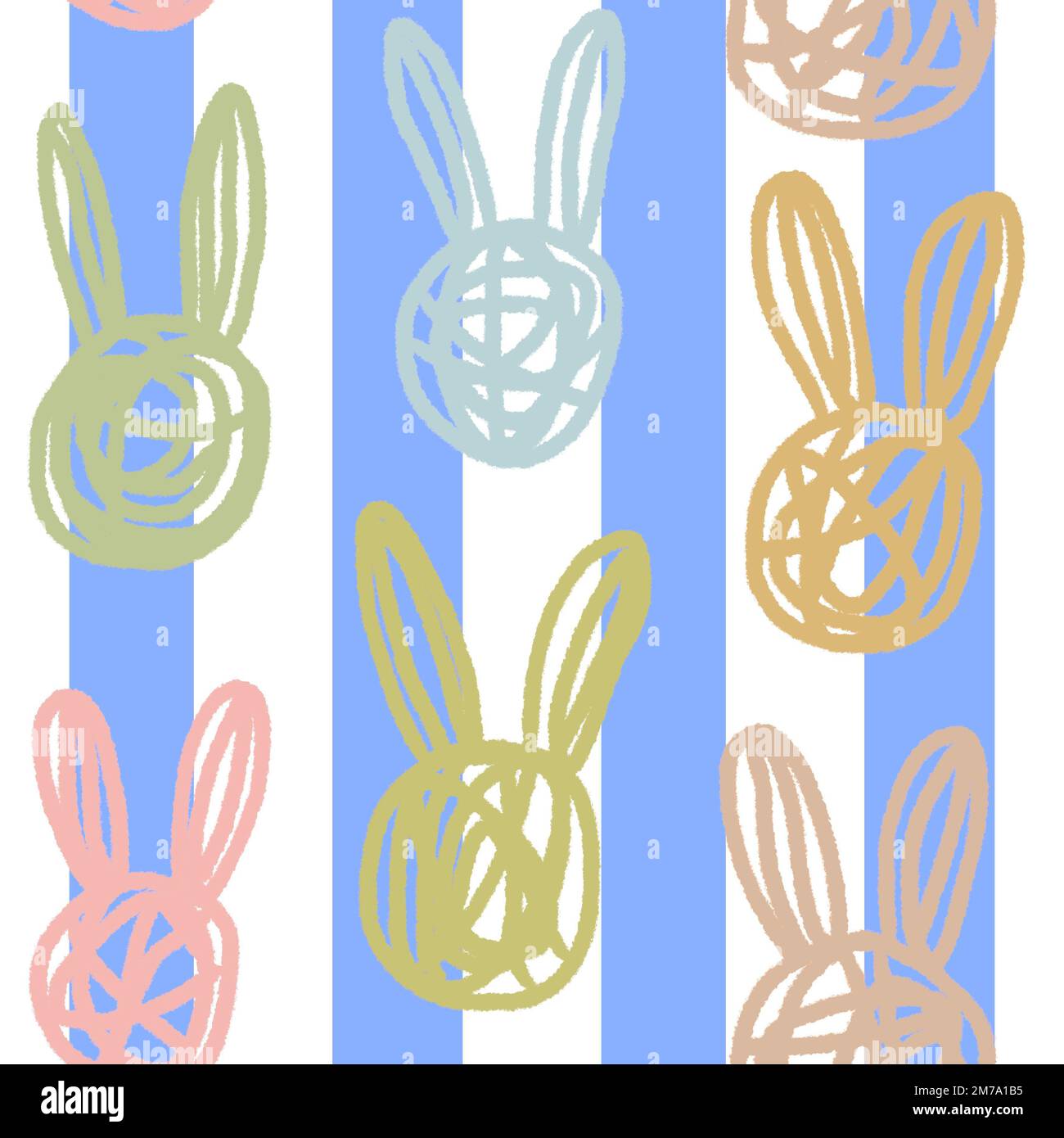 Abstract animals seamless rabbit bunnies pattern for wrapping paper and ...