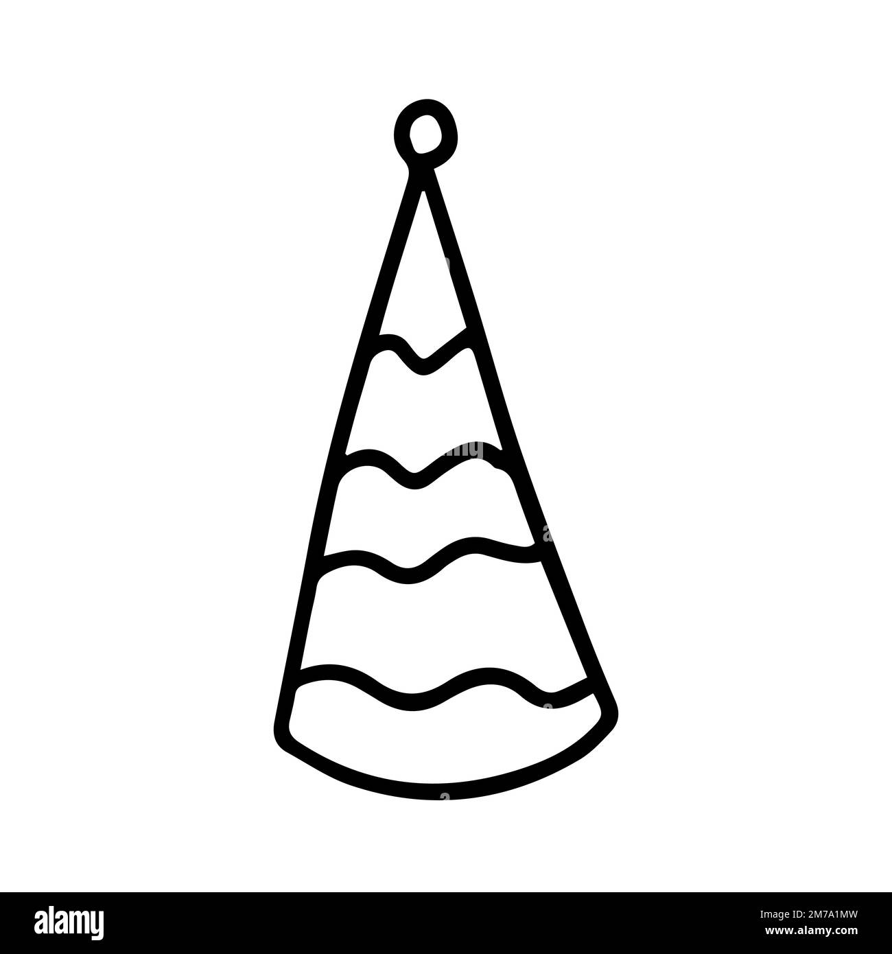 Doodle party hat illustration Stock Vector Image & Art - Alamy