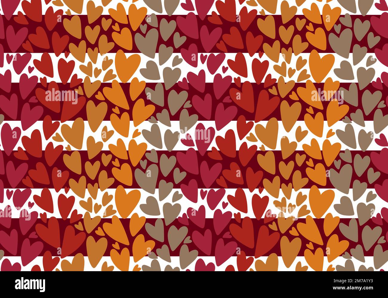 Valentines hearts seamless cartoon pattern for wrapping paper and kids ...