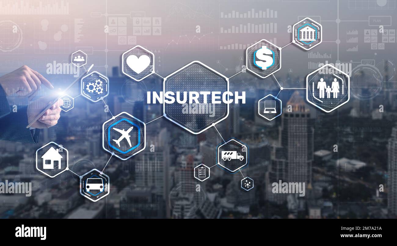 Family car and home travel insurance concept on virtual screen Stock ...