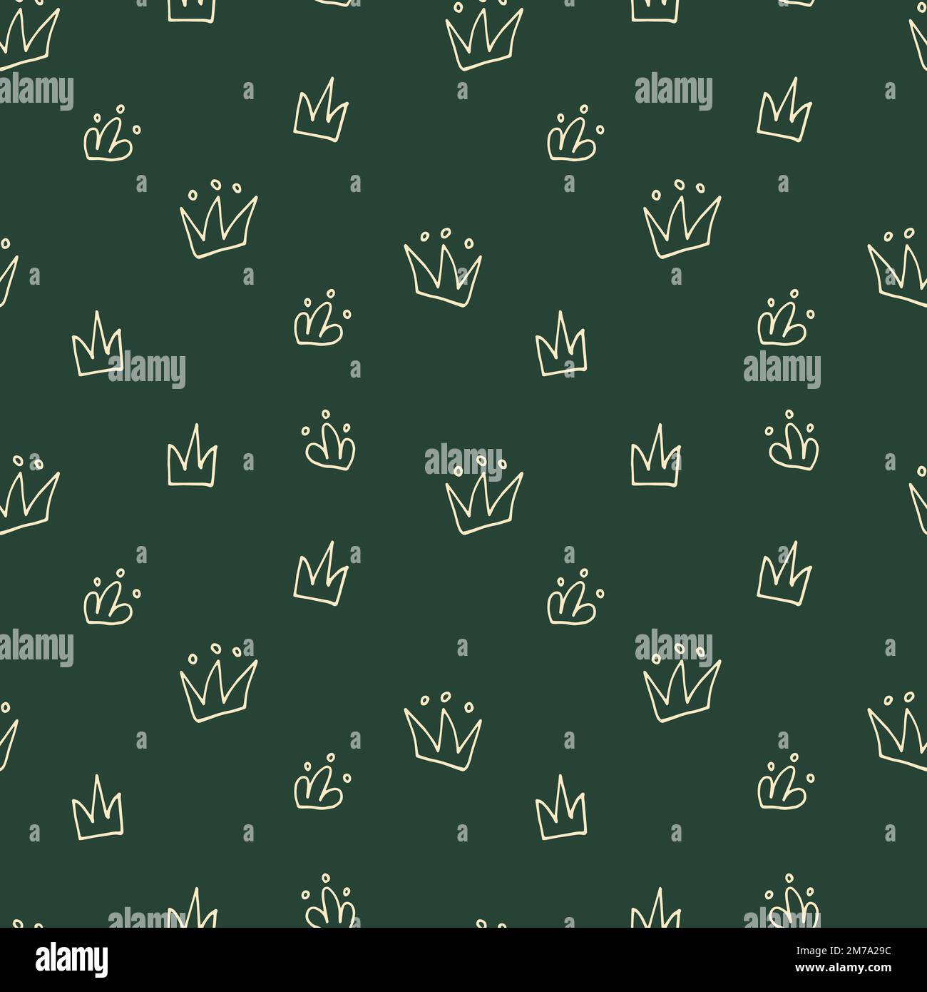 Vector crown seamless pattern Stock Vector Image & Art - Alamy
