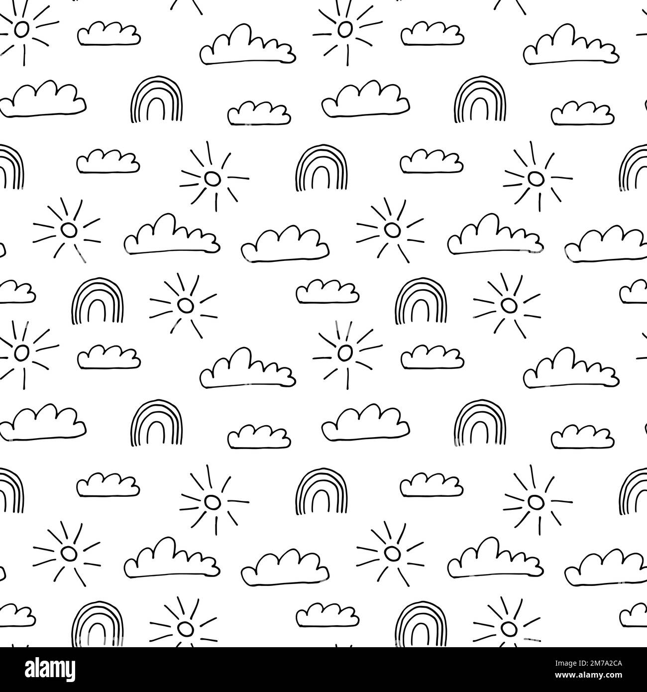 Seamless pattern cute simple Black and White Stock Photos & Images - Alamy