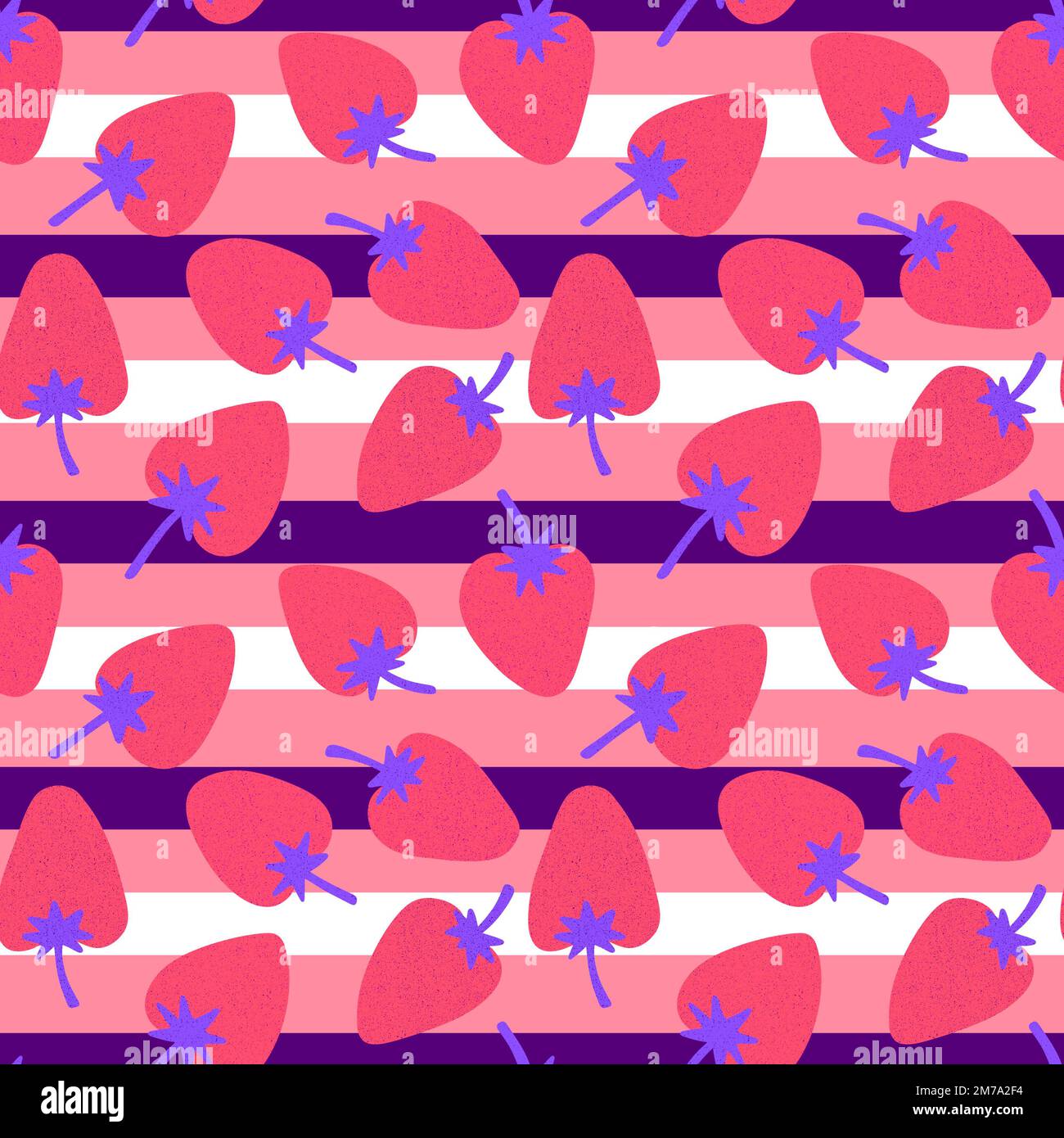 Cartoon strawberry pattern hi-res stock photography and images - Alamy