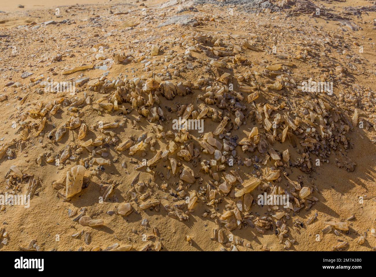 Quartz at the Crystal Mountain in the Western Desert, Egypt Stock Photo ...