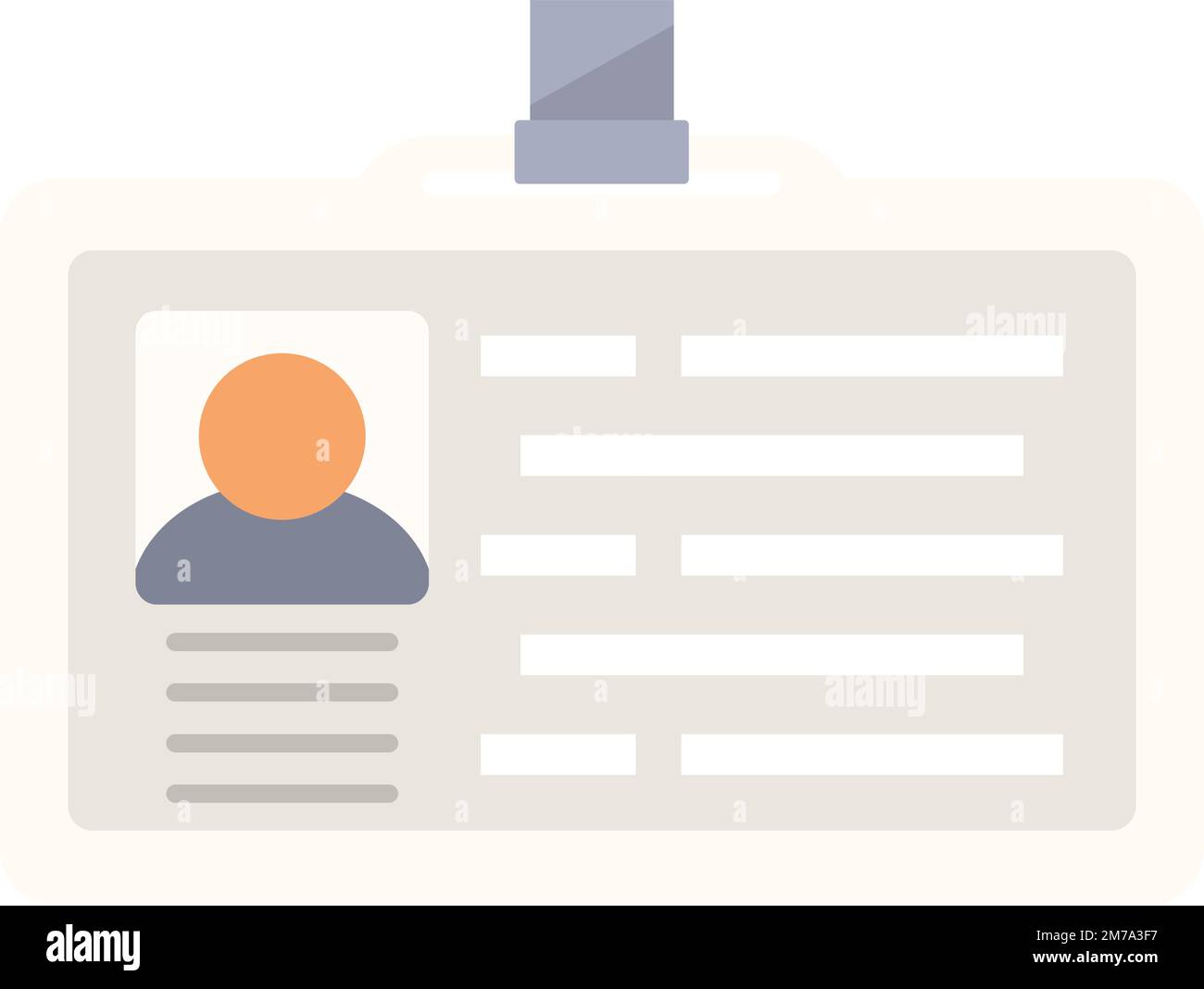 Corporate id card icon flat vector. Name identity. Badge access ...