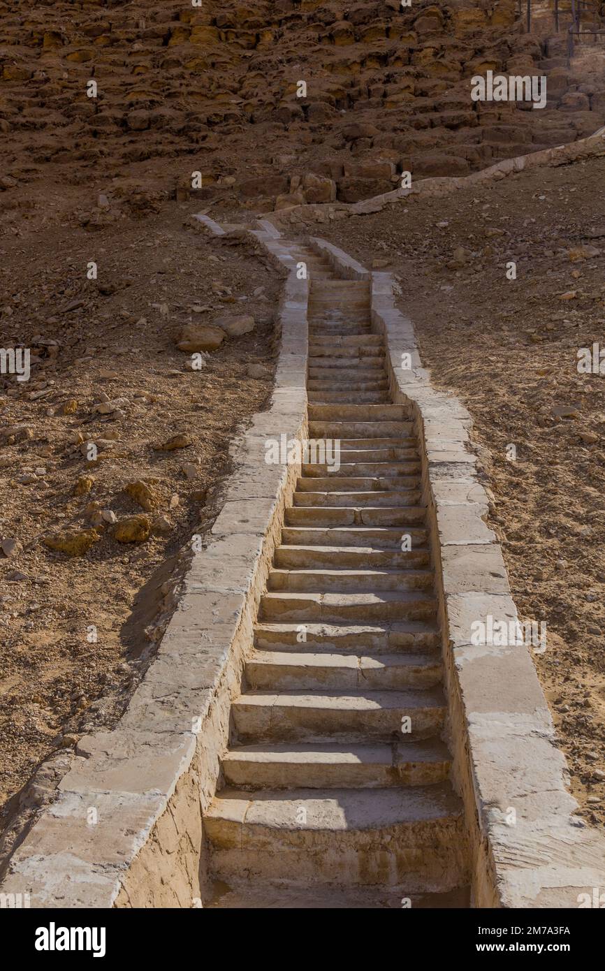 Stairs to the Red Pyramid in Dahshur, Egypt Stock Photo - Alamy