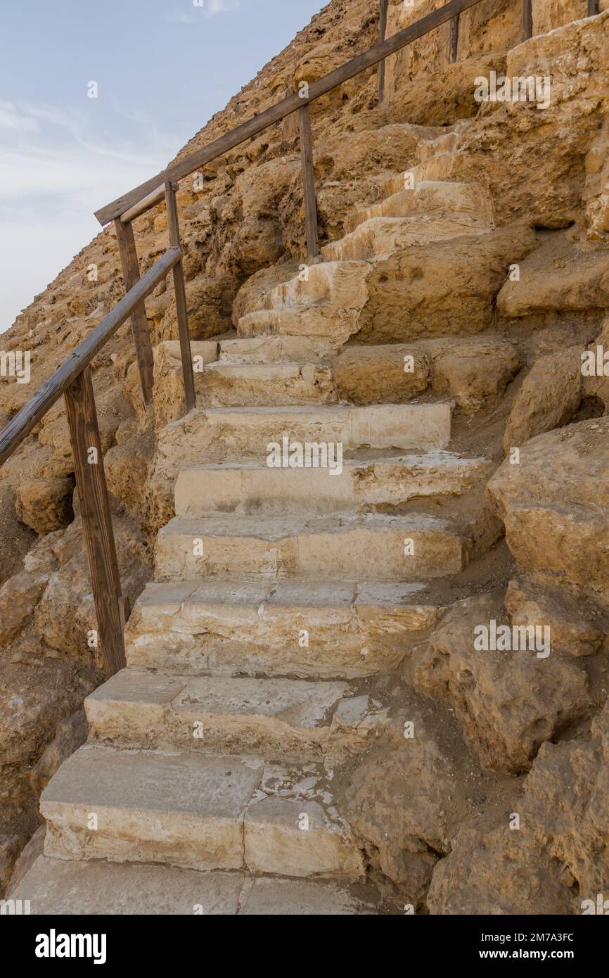 Stairs to the Red Pyramid in Dahshur, Egypt Stock Photo - Alamy