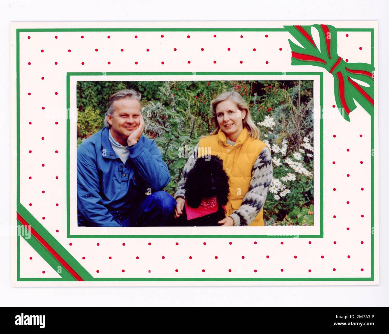 Vintage 1990s Christmas Photo Card, United States Stock Photo - Alamy