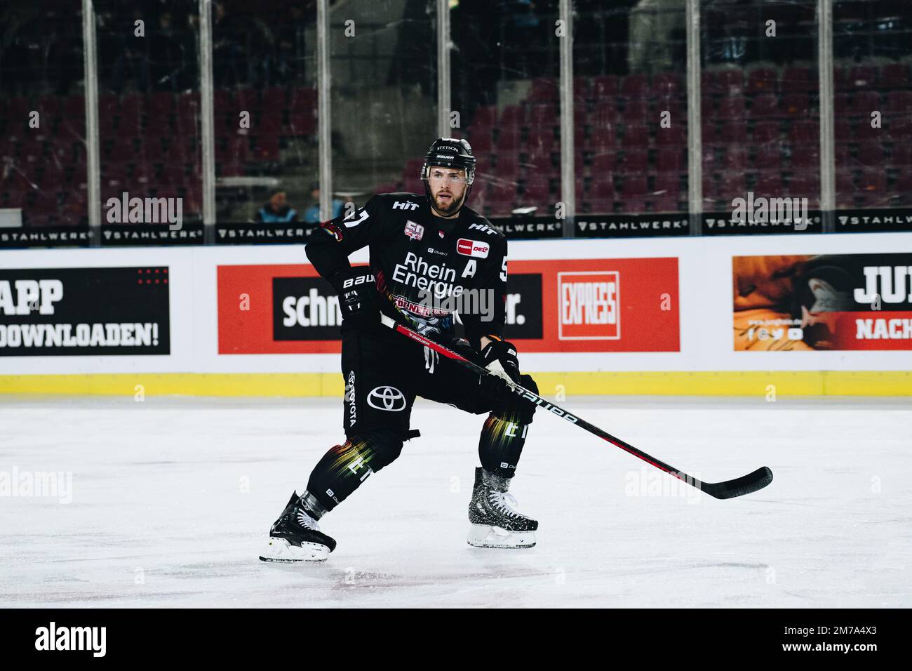 COLOGNE, GERMANY - JANUARY 08, 2023: BRADY AUSTIN. Hockey match DEL ...