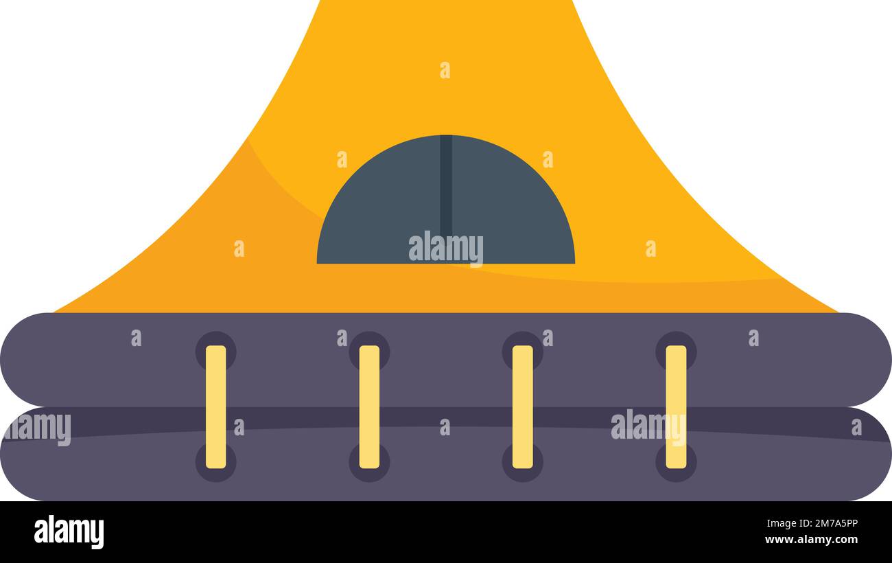 Safety boat icon flat vector. Sea rescue. Power guard isolated Stock ...